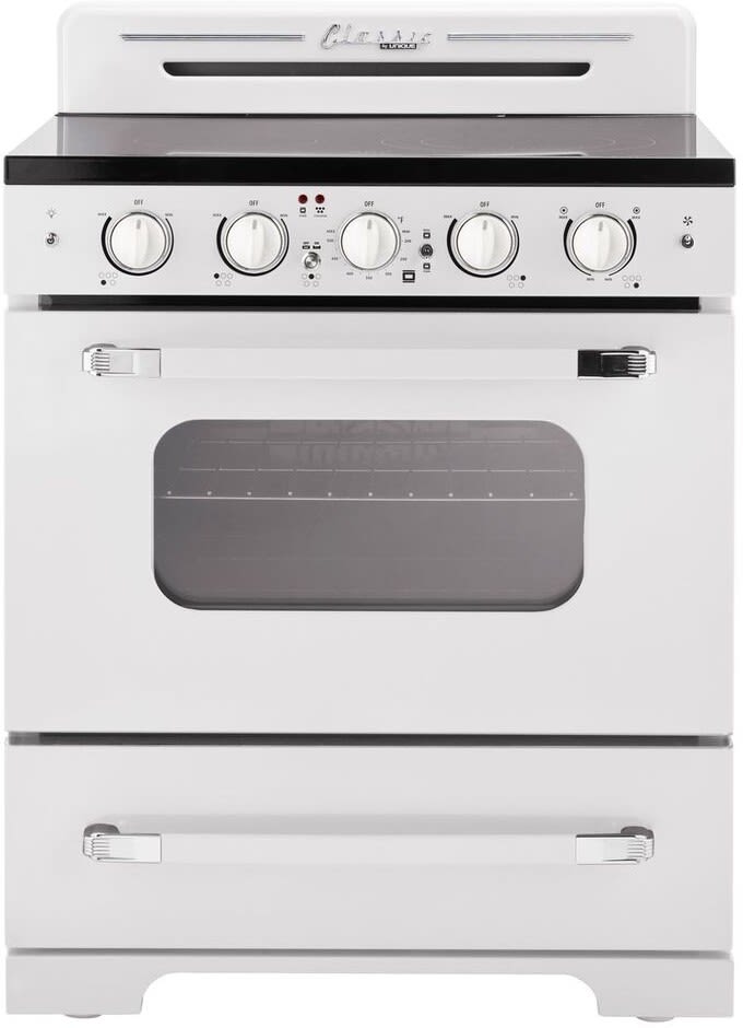 Unique Appliances UGP30CRECW 30 Inch Freestanding Electric Range with 5 Elements 3.9 cu. ft. Oven Capacity Storage Drawer Convection Oven and ETL