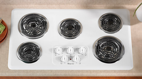 Magic Chef CEC1536AAW 36 Inch Electric Cooktop with 5 Coil Burners ...
