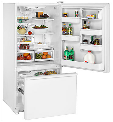 Maytag MBB1956GEW 19 cu. ft. Bottom Freezer Refrigerator with ...
