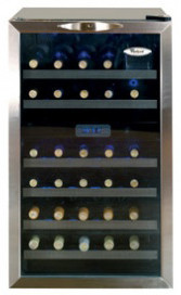 Whirlpool WWC287BLS 22 Inch Dual Zone Wine Cellar with 38-Bottle ...