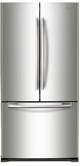 Samsung RF18HFENBSR 33 Inch Counter Depth French Door Refrigerator with ...