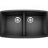 Blanco 440069 33 Inch Undermount Double Bowl Granite Sink with 10 Inch ...