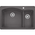 Blanco 441464 33 Inch Drop-in/Undermount Double Bowl Granite Sink with ...