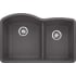 Blanco 441469 32 Inch Undermount Double Bowl Granite Sink with 9-1/2 ...