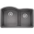 Blanco 441592 32 Inch Undermount Double Bowl Granite Sink with 9 1/2 ...