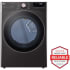 LG DLEX4000B 27 Inch Electric Smart Dryer with 7.4 Cu. Ft. Capacity, 12 ...