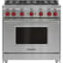 Wolf GR366 36 Inch Pro-Style Gas Range with 6 Dual-Stacked Sealed ...