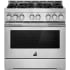 JennAir JGRP436HL 36 Inch Freestanding Pro-Style Gas Smart Range with 6 ...