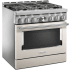 KitchenAid KFGC506JMH 36 Inch Smart Commercial Style Gas Range with 6 ...