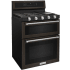 KitchenAid KFGD500EBS 30 Inch Freestanding Double Oven Convection Gas ...