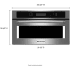 KitchenAid KMBP107ESS 27 Inch Built-in Microwave Oven with 1.4 Cu. Ft ...
