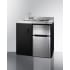 Summit CK36ELGLASS 36 Inch All-In-One Kitchenette with Top-Freezer ...