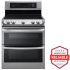 LG LDE4413ST 30 Inch Electric Range with 5 Radiant Heating Elements ...