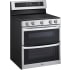 LG LDEL7324SE 30 Inch Double Electric Oven Range with 5 Radiant Heating ...