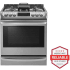 LG LSG4513ST 30 Inch Slide-in Gas Range with 5 Sealed Burners, 6.3 cu ...