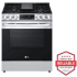 LG LSGL5833F 30 Inch Slide-In Smart Gas Range with 5 Sealed Burners, 5. ...