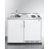 Summit C48ELPUMPMB 48 Inch Mobile All-In-One Kitchenette with 2 Burner ...
