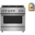 BlueStar RCS366BV2 36 Inch Freestanding Gas Range with 6 Open Burners ...