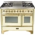 Ilve UMD1006DMPA 40 Inch Freestanding Dual-Fuel Range with 6 Sealed ...