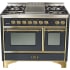 Ilve UMD1006DMPM 40 Inch Freestanding Dual-Fuel Range with 6 Sealed ...