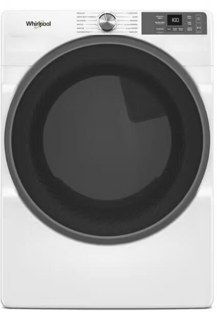 Whirlpool WGD5720RW 27 Inch Smart Gas Dryer with 7.4 cu ft Capacity ...