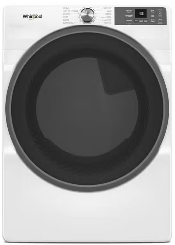 Whirlpool WED5605MW 27 Inch Electric Dryer with 7.4 cu. ft. Capacity ...