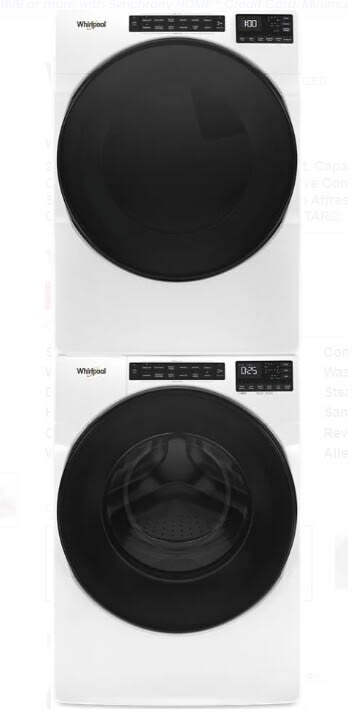 Whirlpool WED5605MW 27 Inch Electric Dryer with 7.4 cu. ft. Capacity ...
