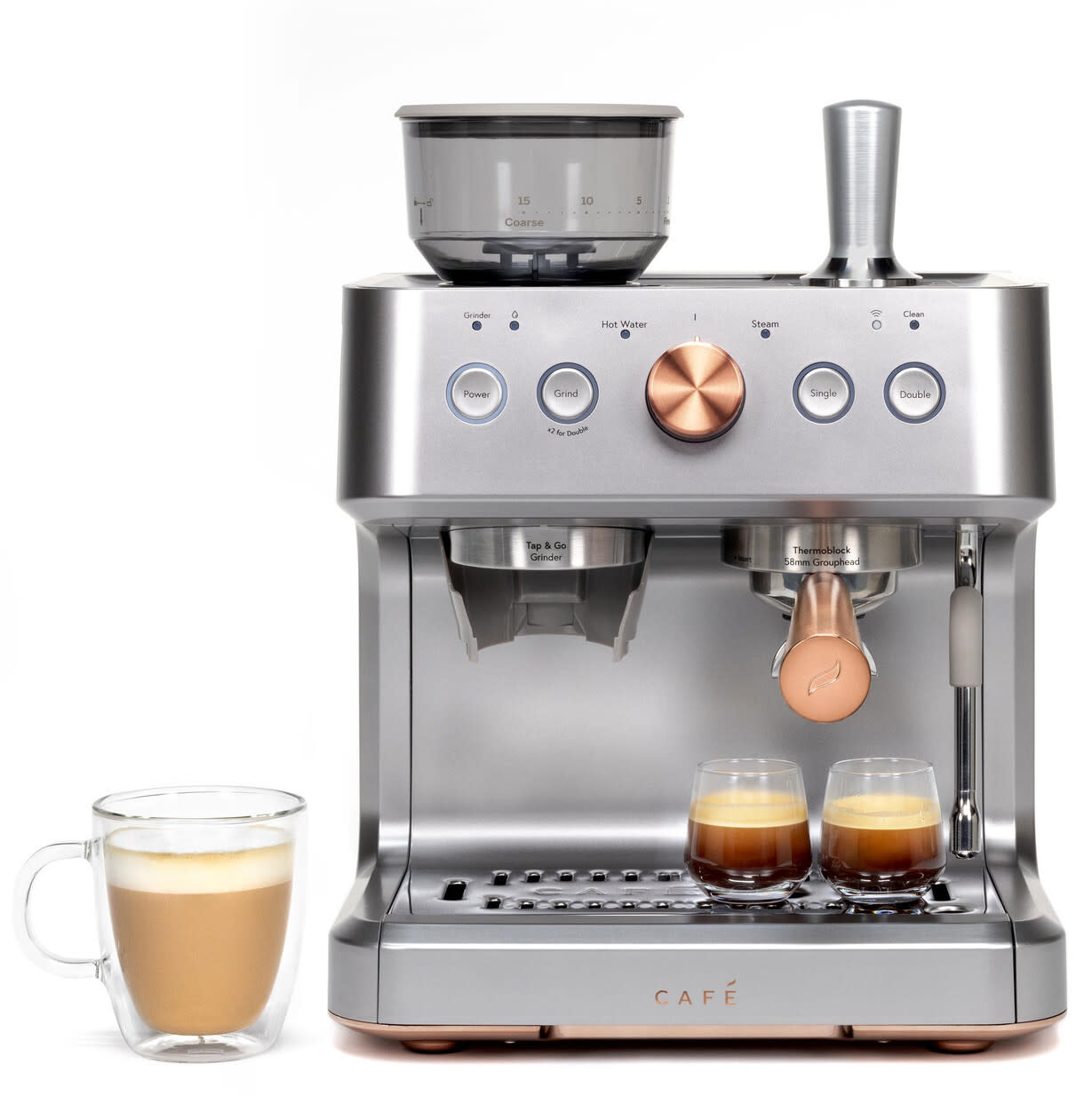 Cafe CHS900P2MS1 30 Inch Slide-In Induction Smart Range with 5 Elements ...