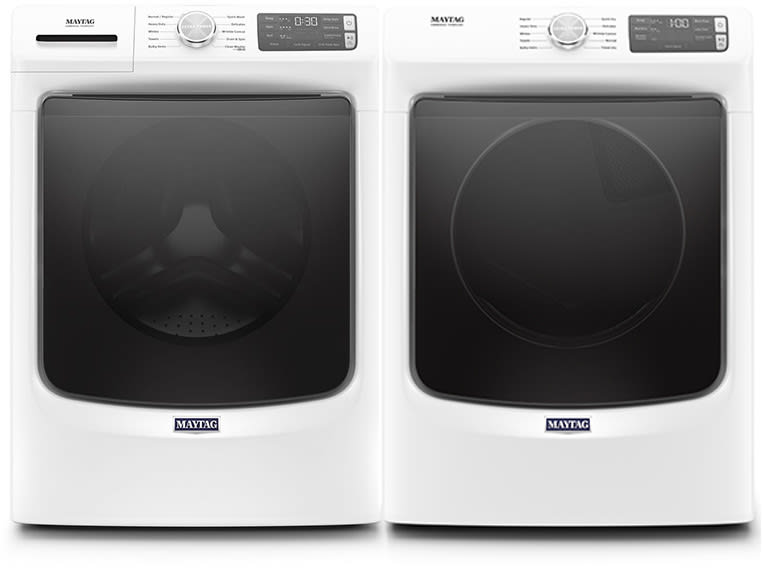 Maytag MED5630HW 27 Inch Electric Dryer with 7.3 cu. ft. Capacity, 10 ...