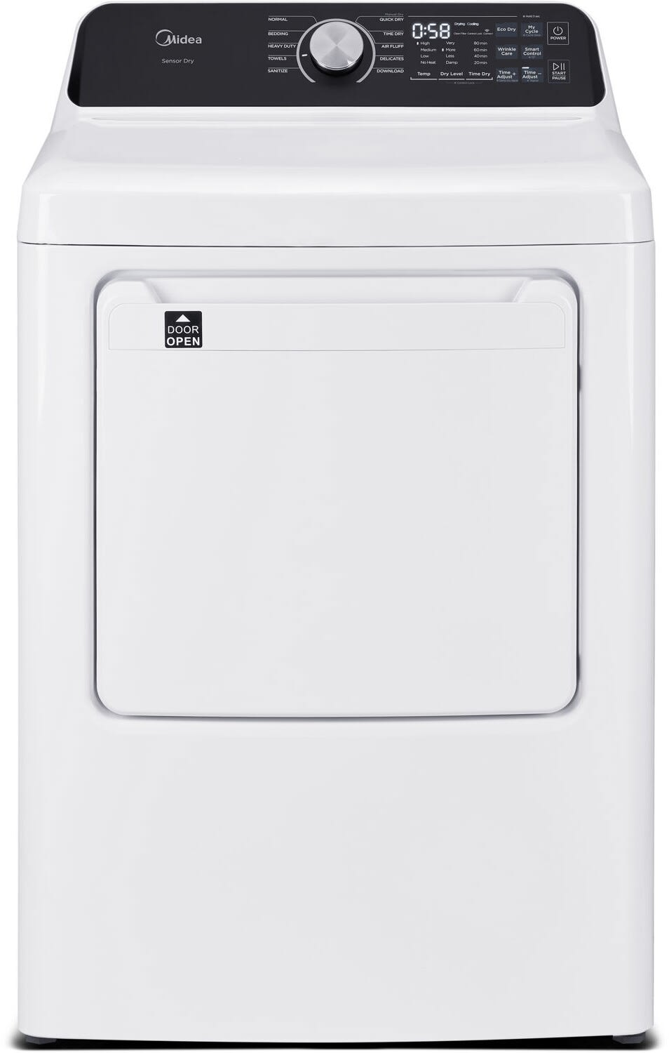 Midea MLTW44A4BWW 27 Inch Top Load Smart Washer with 4.4 cu. ft ...