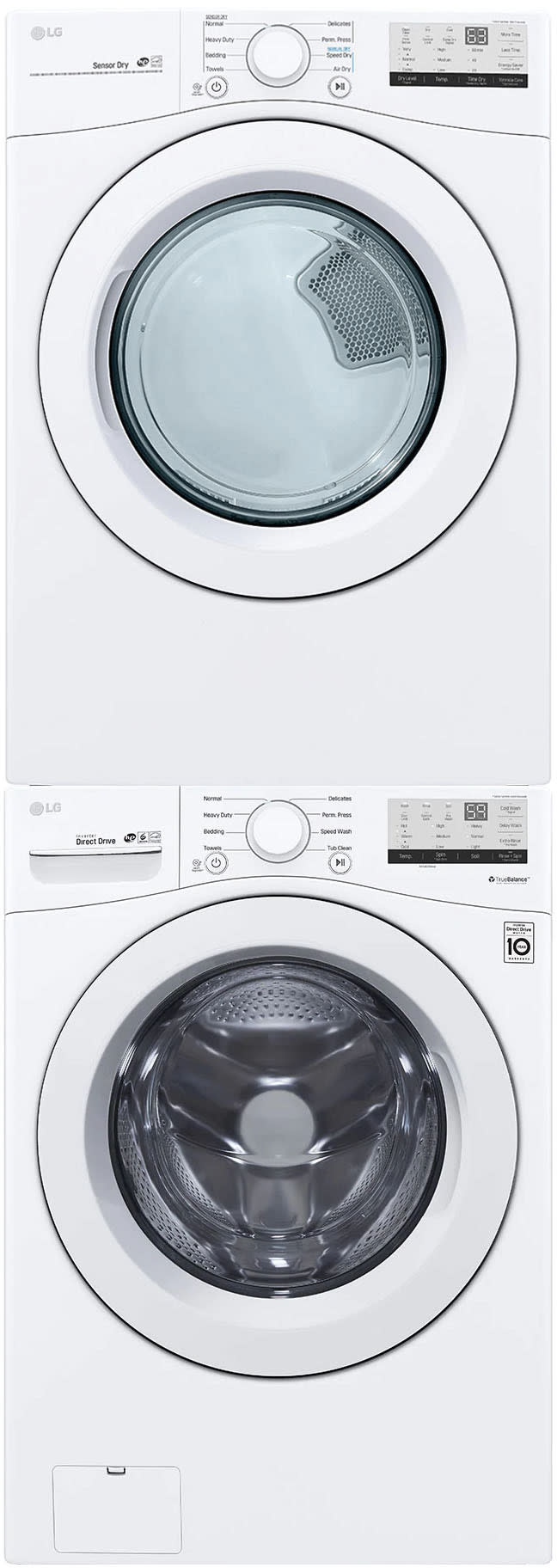 LG WM3400CW 27 Inch Front Load Washer with 4.5 Cu. Ft. Capacity, 8 Wash ...