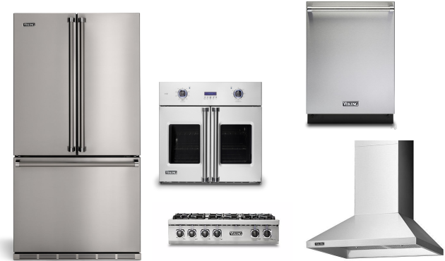 Viking VIRECTWODWRH305 5 Piece Kitchen Appliances Package with French ...