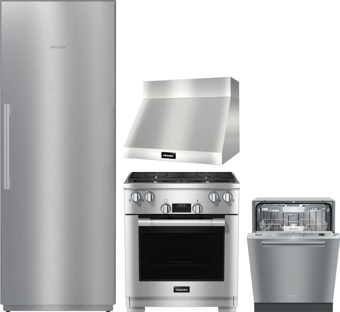 Miele MIRERADWRH3003 4 Piece Kitchen Appliances Package with Column ...