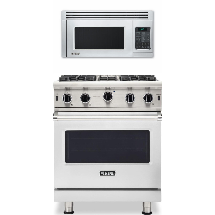 Viking VIRAMW210 2 Piece Kitchen Appliances Package with Gas Range and ...