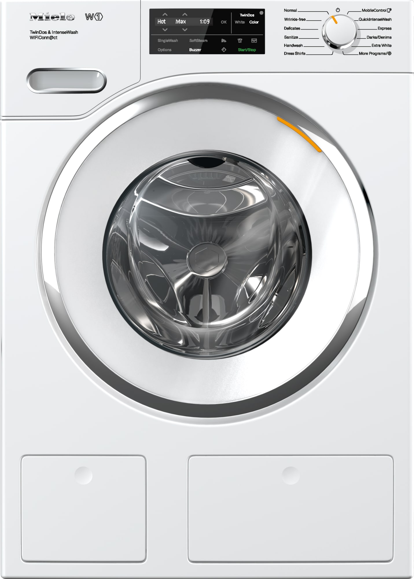 Miele WWH860WCS 24 Inch Front Load Washer with HoneyComb Drum, 2.26 Cu ...