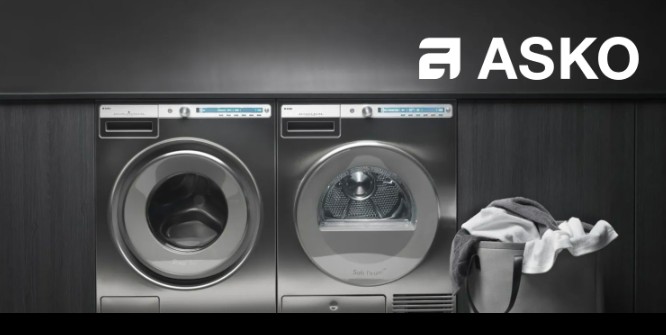 ASKO ASWADREW2082 Stacked Front Load Washer and Electric Dryer Set in White