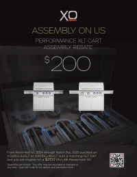 XO XOGRILL32XLTN 32 Inch Built-In Gas Grill with 3 Stainless Steel ...