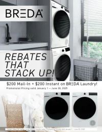 Breda BRWADREWM814001 Stacked Washer & Dryer Set with Front Load Washer ...