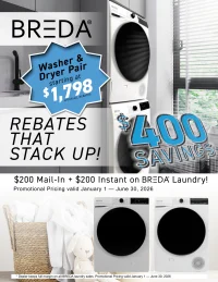 Breda LUWM91400 24 Inch Front Load Washer with 2.3 cu ft Capacity ...